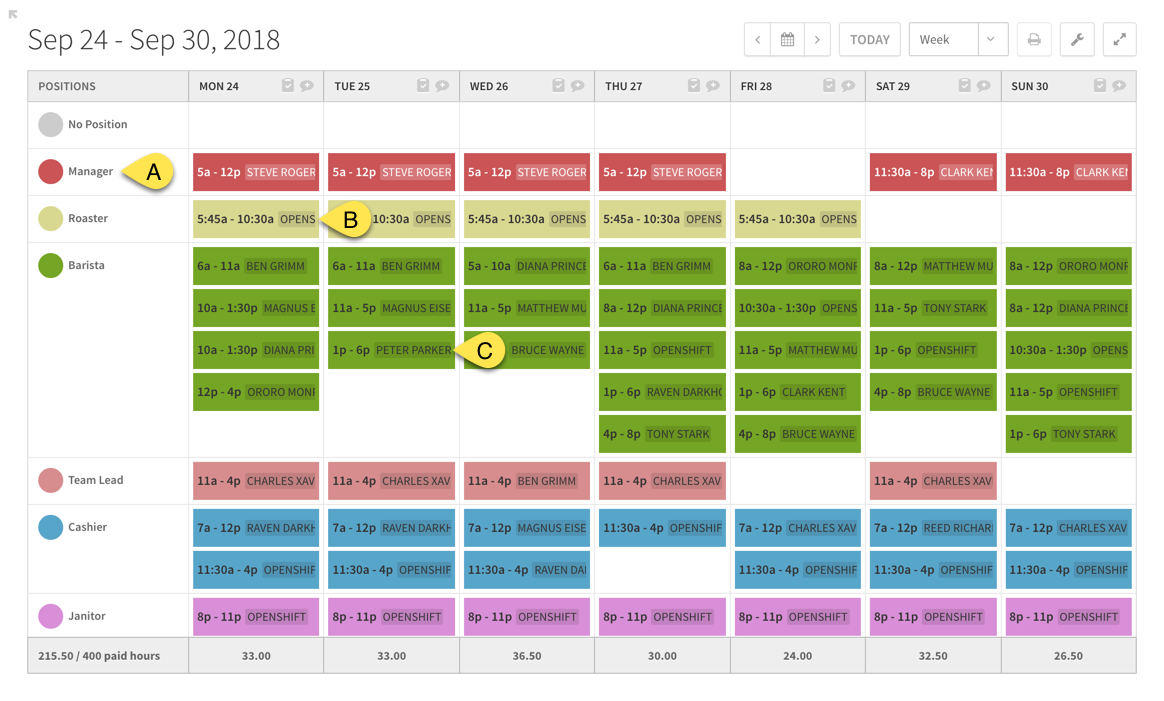 Schedule Views – When I Work Help Center