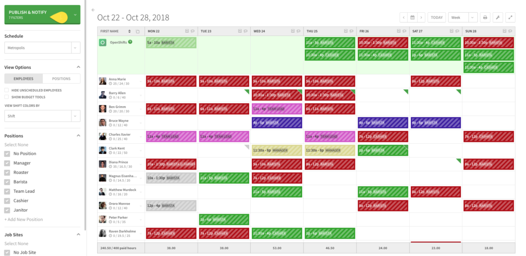 Publishing the Schedule – When I Work Help Center
