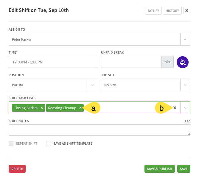 Scheduling Shift Tasks – When I Work Help Center