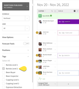 Filtering the Schedule – When I Work Help Center