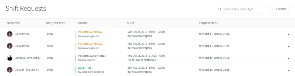 Process Shift Requests – When I Work Help Center