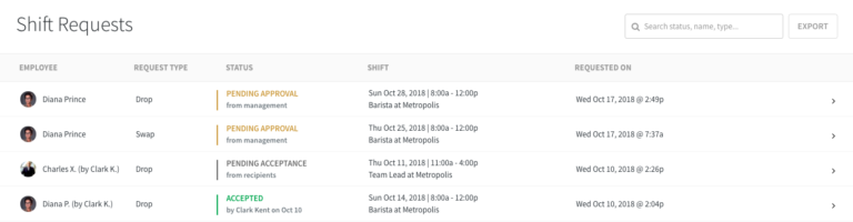 Process Shift Requests – When I Work Help Center