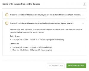 Square Integration Reference – When I Work Help Center