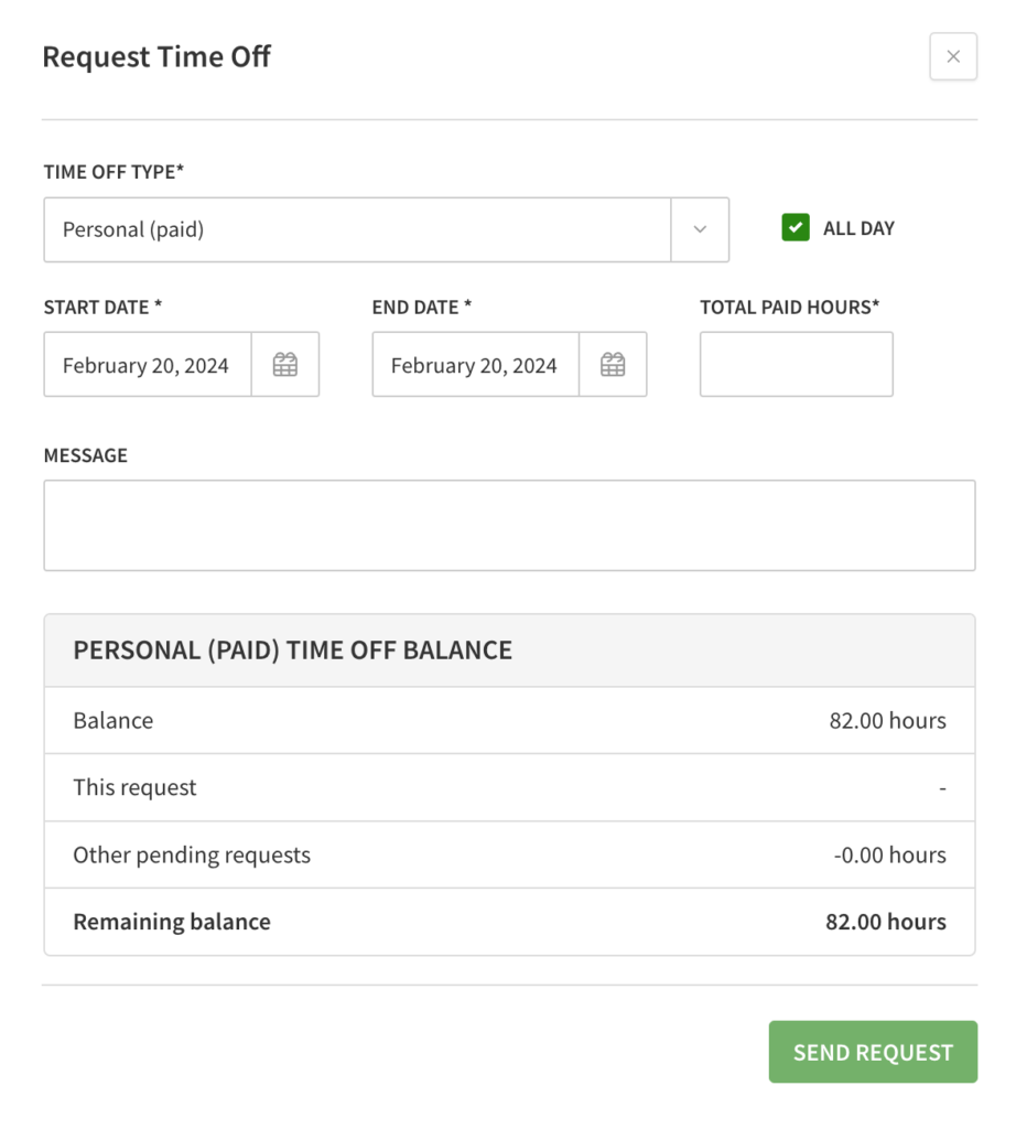 Checking Your Time Off Balance – When I Work Help Center