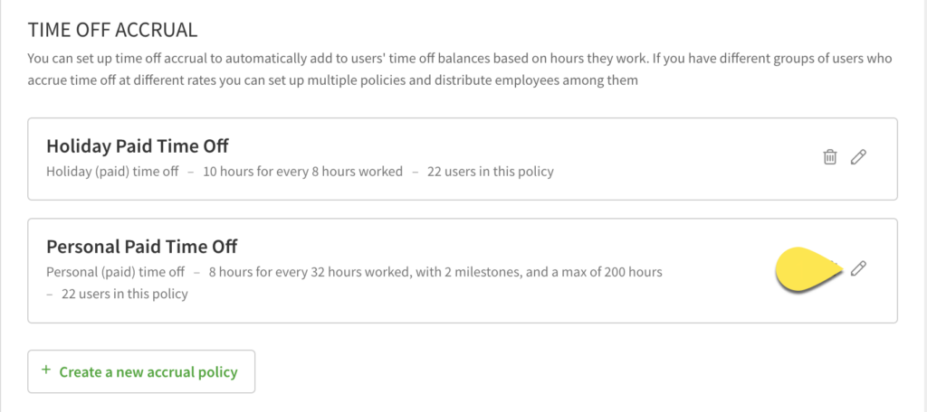 Manage Time Off Accrual Policies – When I Work Help Center