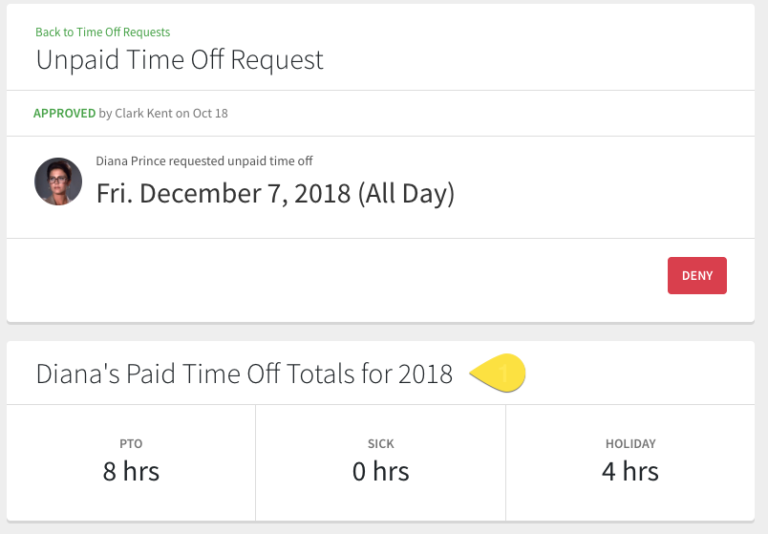 Viewing Time Off Totals – When I Work Help Center